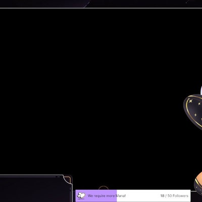 Dark Moon: Animated Vtuber Overlay Pack Minimal, Starry, Elegant Theme ...