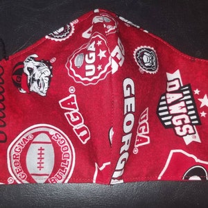 Georgia Bulldog state Map Fabric by the Half Yard - Etsy