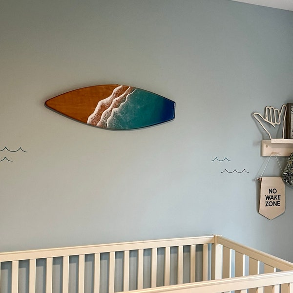 Your Custom Black Walnut Ocean Desk, Wave Desk, Beach Desk, Live Edge ...