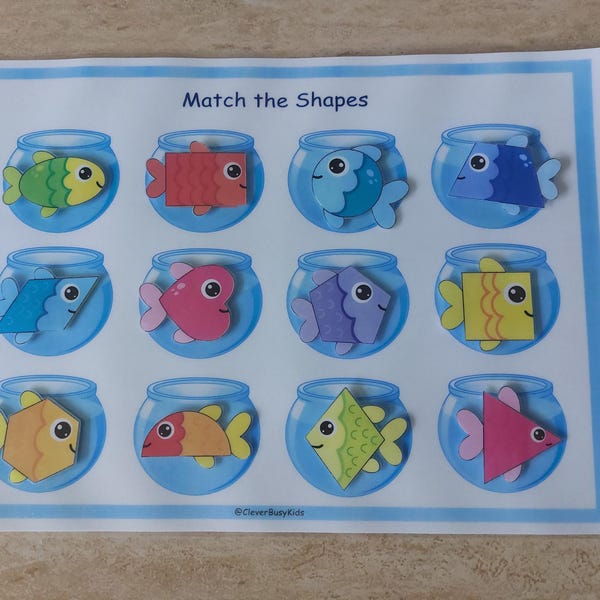 Errorless Shape Matching Games, Shapes Busy Book, File Folder Games ...