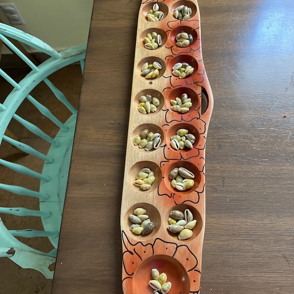 Premium Large Sungka Game With Shells - Etsy