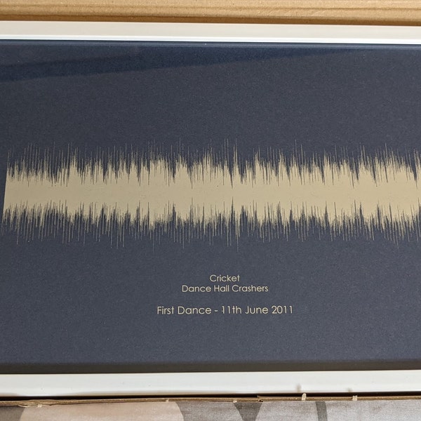 A4 Custom Metallic Soundwave Art, Favourite Song Personalised Copper ...