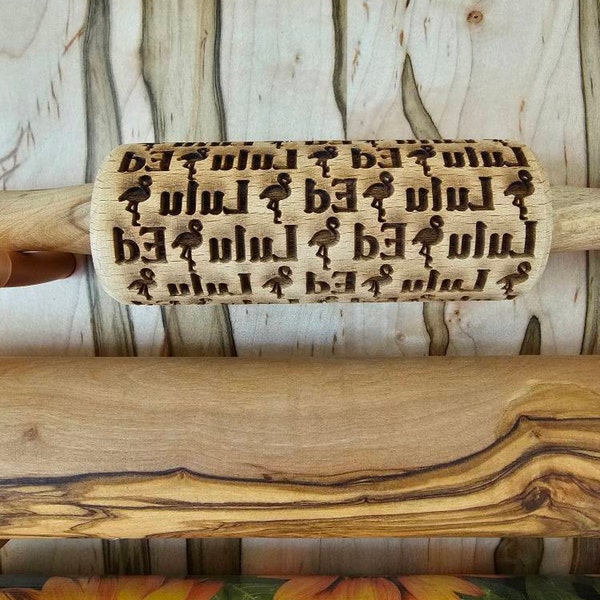 Personalized KIDS Rolling Pin With NAME. Embossing Rolling Pin. Kids ...