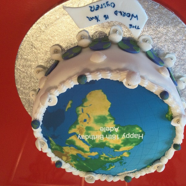 Globe / Earth 8" Icing Sheet Cake Topper ~ Gluten Free ~ Vegan ~ Dairy ...