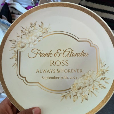 Personalized Wedding Plate Mr and Mrs Dinner Plate Customized Bride ...