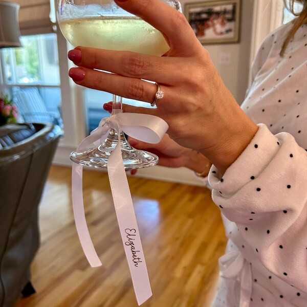 Ribbon Place Setting for Wedding or Event, Bow Place Card, Custom Name ...