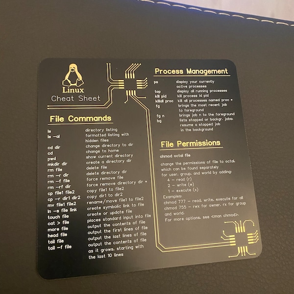Linux Cheat Sheet Coasters Made From a High-quality Circuit Board for ...