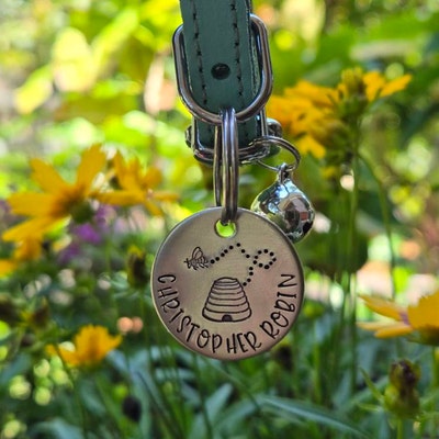 Medical Alert Pet Tag Hand Stamped Pet Tag Medical Alert Pet Collar Tag ...