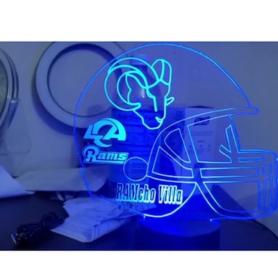 Los Angeles Rams, LED Football Sports Fan Lamp, Custom Made Night Light ...