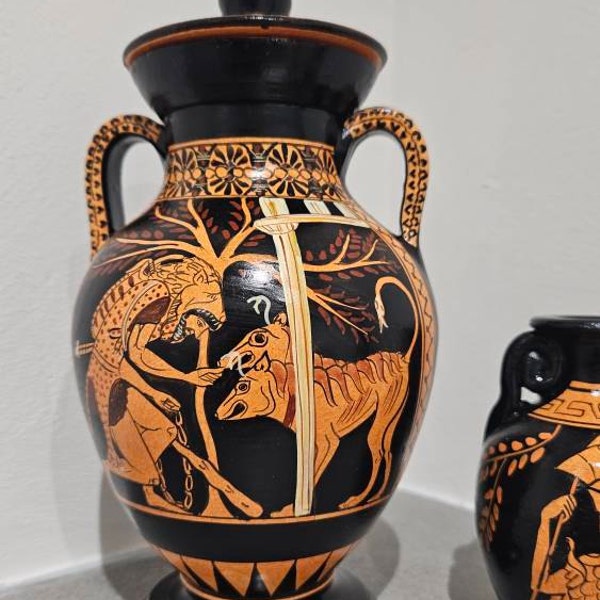 Red Figure Pottery, Kylix Shows Achilles With Patroclus,21cm Diameter ...