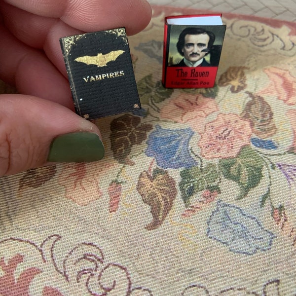 Vampires Book Antique Leather Bound Look in 1:12 Scale Miniature - Etsy