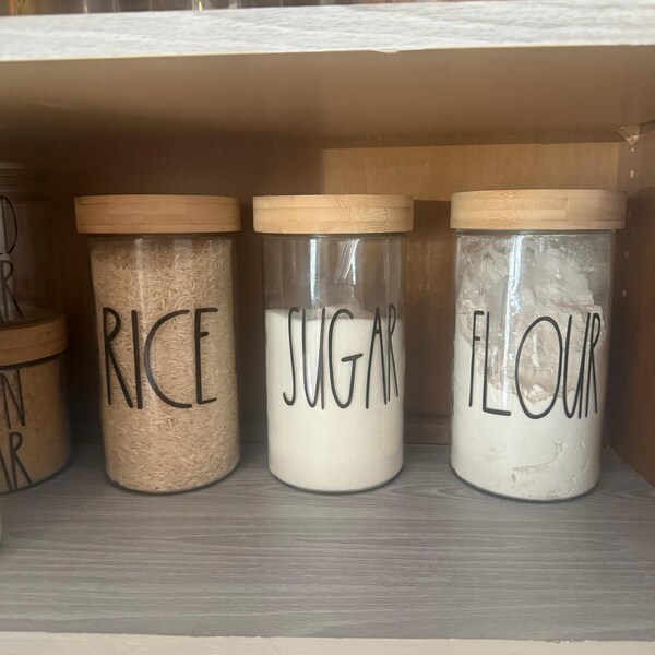 Custom Rae Dunn Inspired Vinyl 3" Decals-canister Labels-farmhouse ...