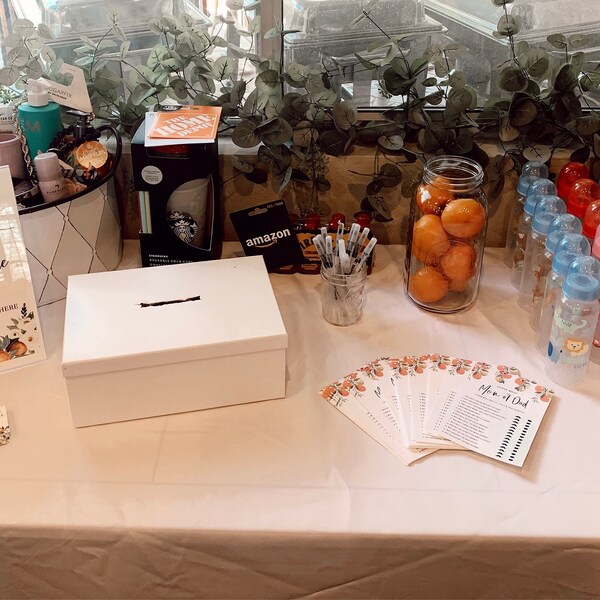 Editable Little Cutie Orange Citrus Baby Shower Diaper Raffle Ticket ...