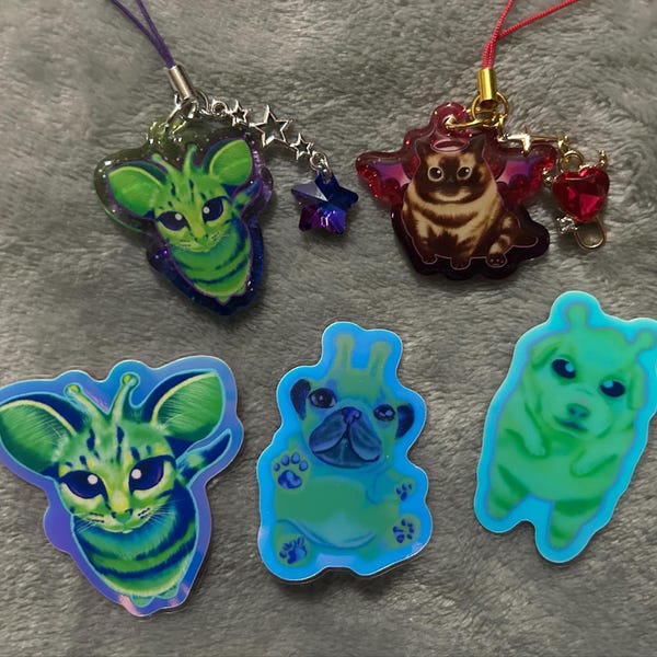 Boy Why You so Gnarp Gnap Alien Seal Alienposting Meme Glitter Acrylic Phone Charm - Etsy