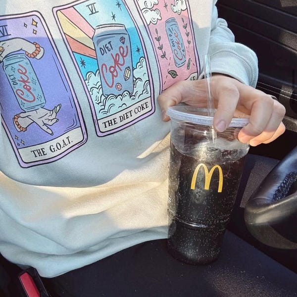 Coca-cola Zero Crewneck - Handmade Sweatshirt | Crispy Coke Girly ...