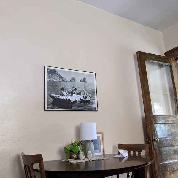 Eating Spaghetti on the Water Vintage Poster Print, Capri Italy 1939 ...