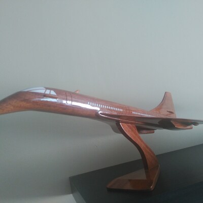 Wooden CONCORDE Airplane Model 18x12x6 - Etsy
