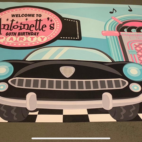 50's Sock Hop Party Banner - Etsy