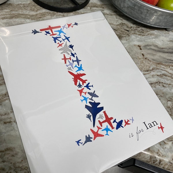 Airplanes Monogram Print, Planes Monogram Print, Planes Monogram ...