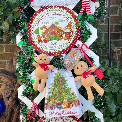 Welcome to Our Home Gingerbread Christmas Sign Christmas Wreath Sign ...