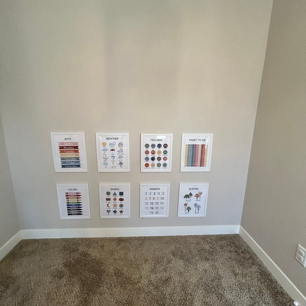Educational Posters, 12 Homeschool Prints, Montessori Classroom Decor ...