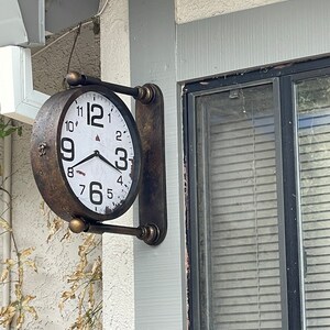 Double-side Retro Station Clock, Industrial, Loft Style. - Etsy
