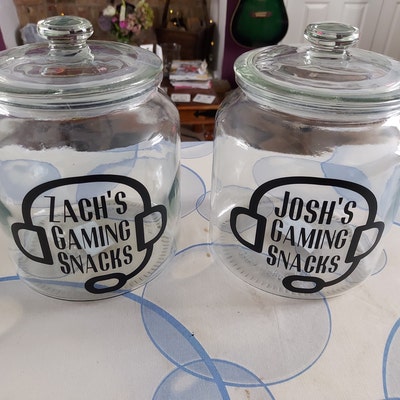 Gaming Snack Jar, Gaming Snacks, Personalised Snack Jar, Kids Snack Jar ...