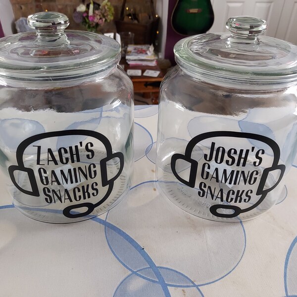 Gaming Snack Jar, Gaming Snacks, Personalised Snack Jar, Kids Snack Jar ...