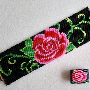 Palm Trees Sunset Peyote Bead Pattern, Bracelet Cuff, Bookmark, Seed ...
