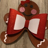 Christmas Gingerbread Bow Template, Christmas Bow SVG, Christmas SVG ...