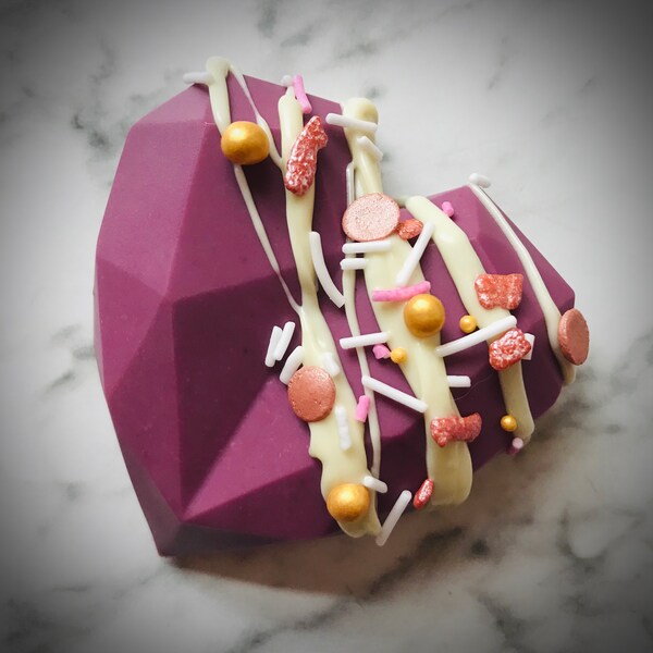 Diamond Heart 3D Cakesicle Silicone Mould - Cake Gems , Cake Hearts ...