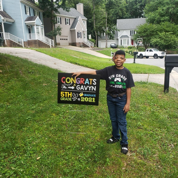 5th Grade Graduate Lawn Sign Class of 2024 Yard Sign Including Stakes ...