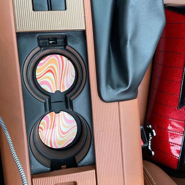 Retro Car Accessory Coaster Set, Cute Car Accessories, Trendy Car ...