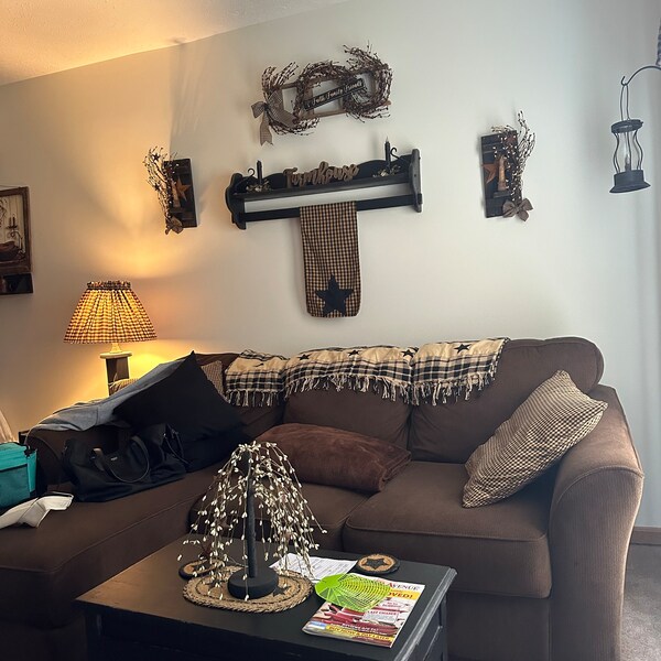 Primitive Wall Sconces With Coffee Bean Berries (set) (tapers NOT ...