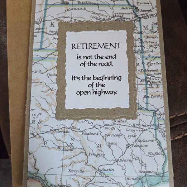 Retirement Journey Congratulations Card (U.S. Roadmap) - Etsy