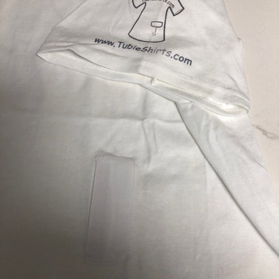 G-tube Feeding Shirt Blue Heather Large, PEG Tube Feeding Shirt ...