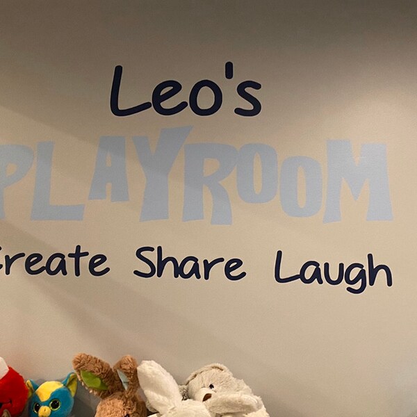 Personalized Playroom Wall Decal, Kids Room Decal, Playroom Wall Decor ...