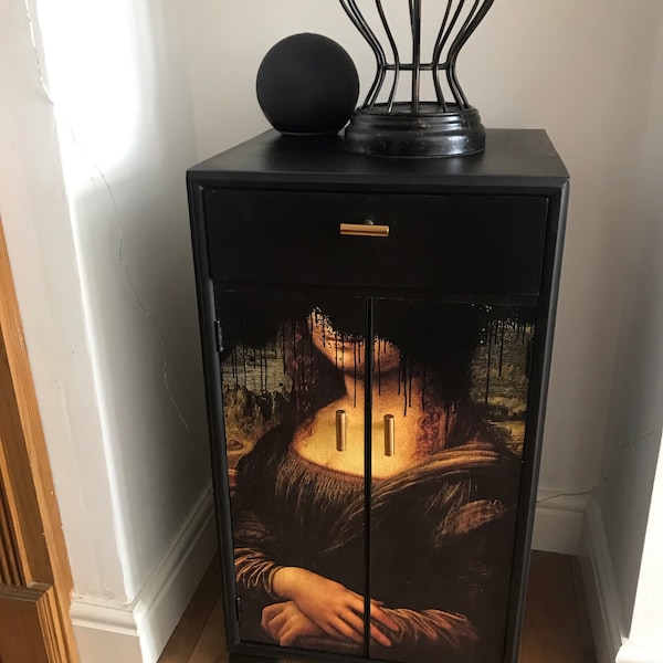 Mid Century Nathan Corner Cabinet, Retro Shelves, Hand Painted Unit ...