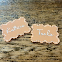 Wave Name Cards | Acrylic + Laser | Personalised, Individual Guests ...