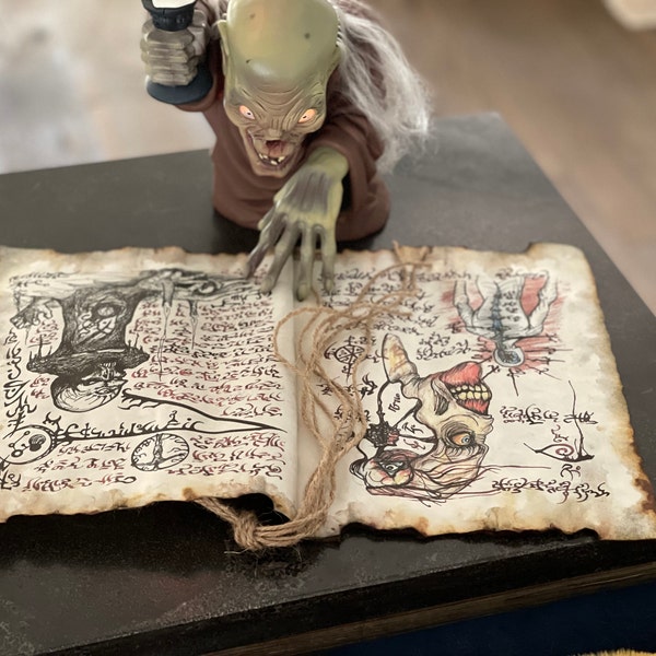 NECROMANCER Tome Fragment Necronomicon Cthulhu Larp Prop Lovecraft ...