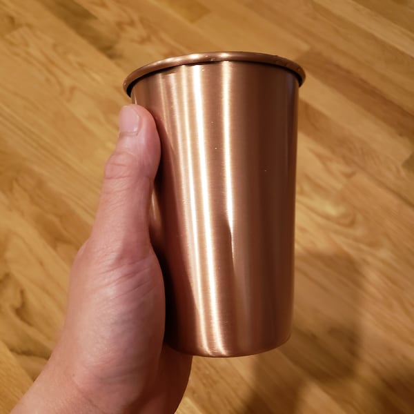 Personalized Copper Stainless Steel Pint Glass Cup - Custom Pint Glass ...