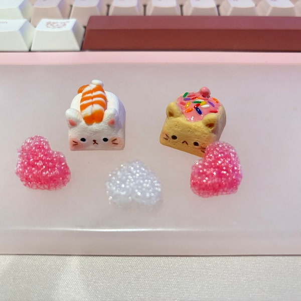 Frosted Sugar Cookie Cat Key Caps - Cookies Artisan Key Cap - Kawaii ...