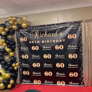 Step and Repeat Birthday Backdrop, Birthday Backdrop, 50th Birthday ...