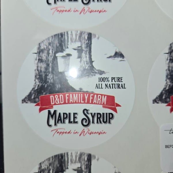 Maple Syrup Labels, Customized Labels, Syrup Stickers, Maple Syrup ...