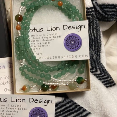 Green Aventurine Nichiren Juzu Beads SGI Beads Buddhist Prayer Beads ...