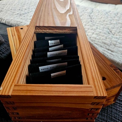 Narrow Gift Box of Figured Cedar With Sliding Lid. Handcrafted With ...