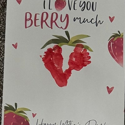 Strawberry Handprint, Printable Mothers Day Keepsake, Grandma Mothers ...