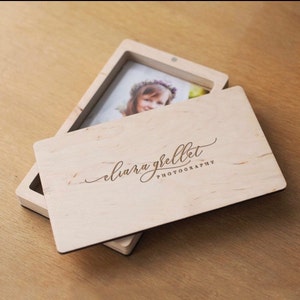 Wooden Photo Box for 4x6 Prints, Photo Packaging, Wedding Memory Box ...
