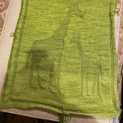 Giraffe Blanket, Knitting Pattern, PDF, Instant Download, Baby Blanket ...