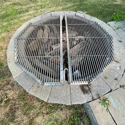 Stainless Steel Fire Pit Grate - Etsy